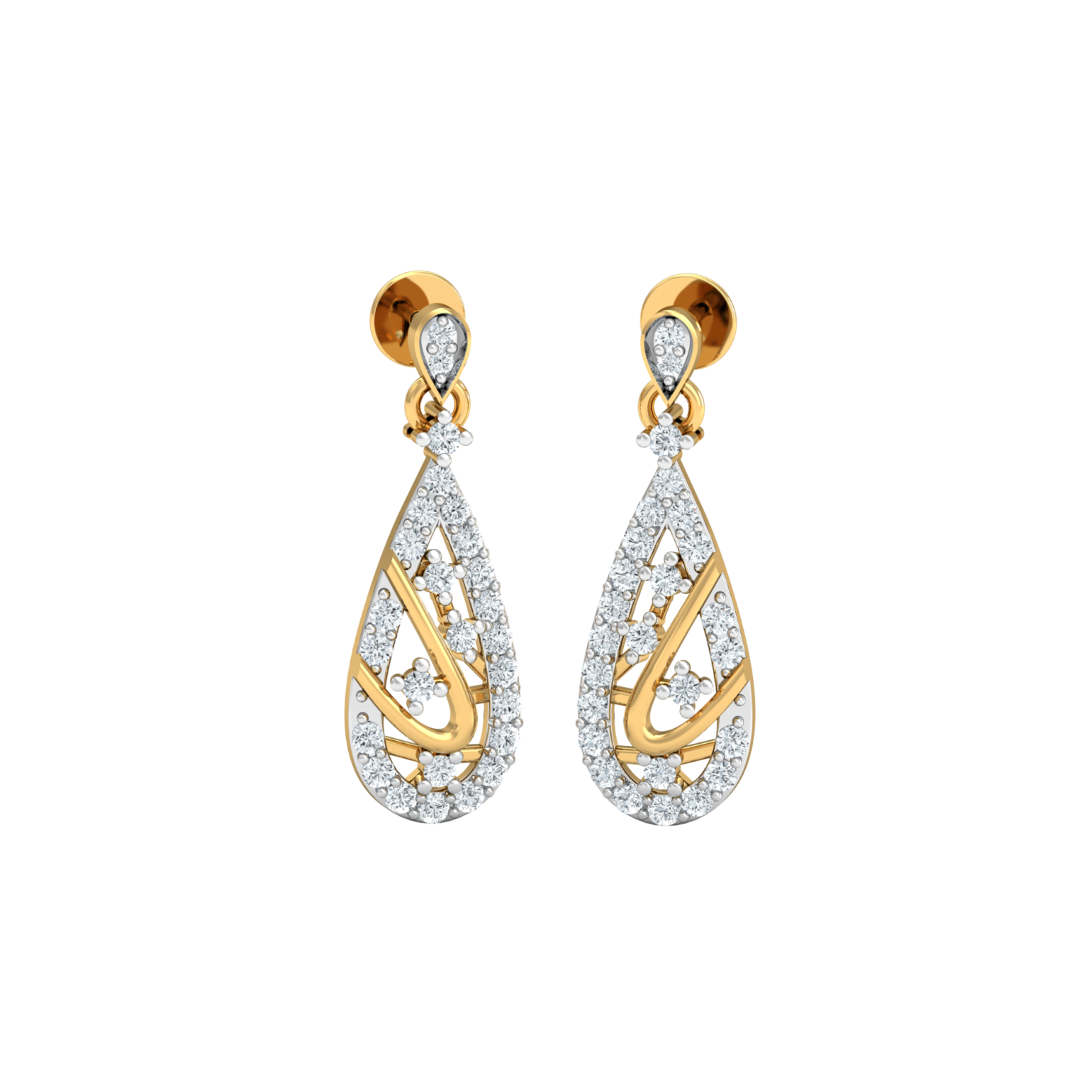 Teardrop Diamond Earrings | by OSHA Jewels